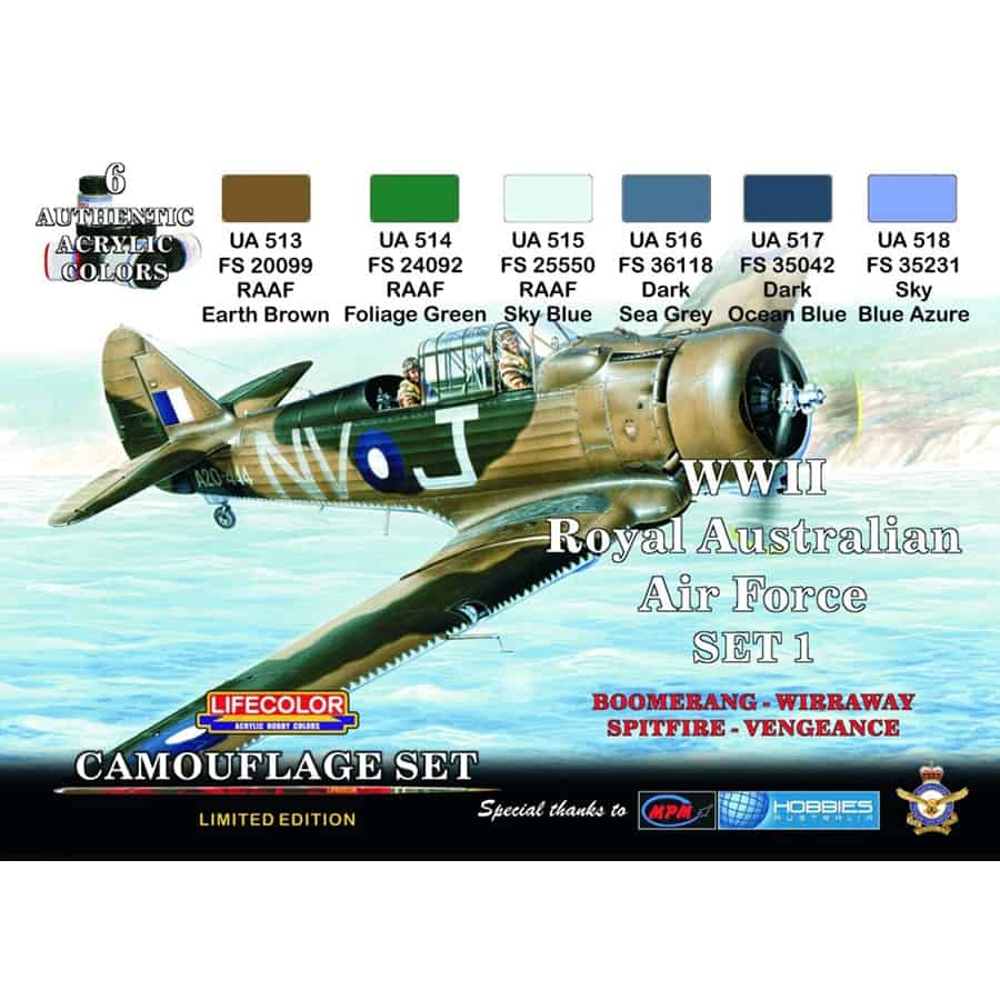 LifeColor WWII Royal Australian Air Force RAAF Set 1 | GraphicAir