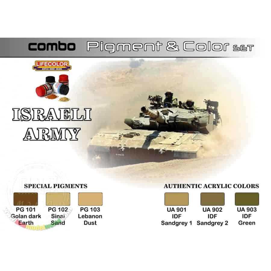LifeColor Israeli Army Pigment and Colour Combo | Set of 6 colours
