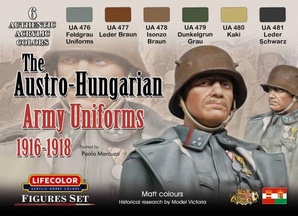 LifeColor Austro-Hungarian Army Uniforms Set 1916-1918 (22ml x 6 ...